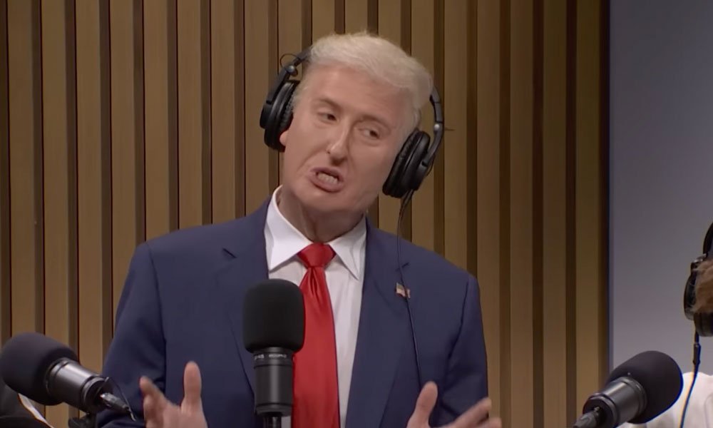 SNL 'Podcast' Torches ‘King’ Trump Over Santos Pardon and Heaven Anxiety